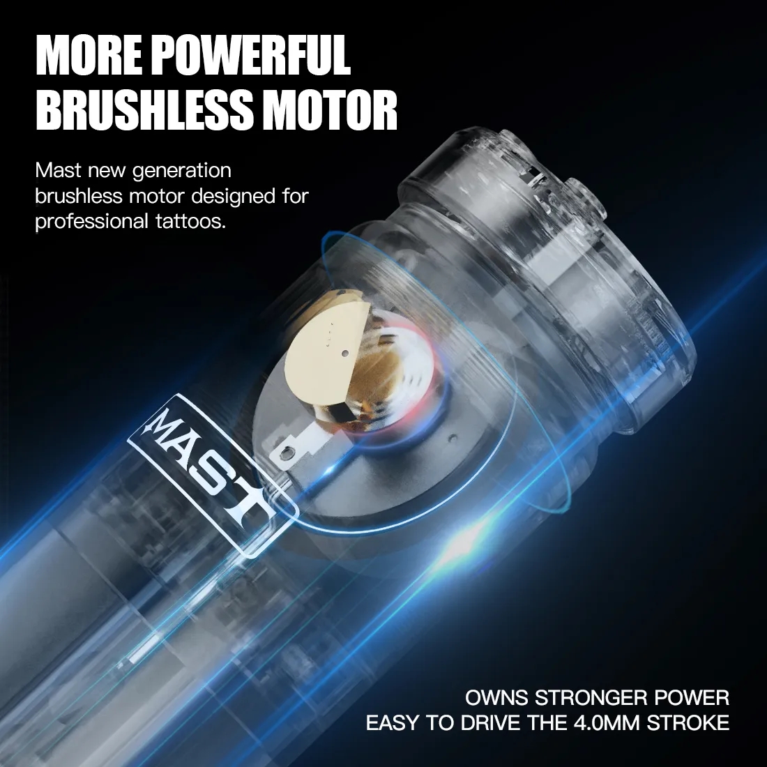 Mast Racer 4.0MM Stroke Wireless Çift Adaptör Blue
