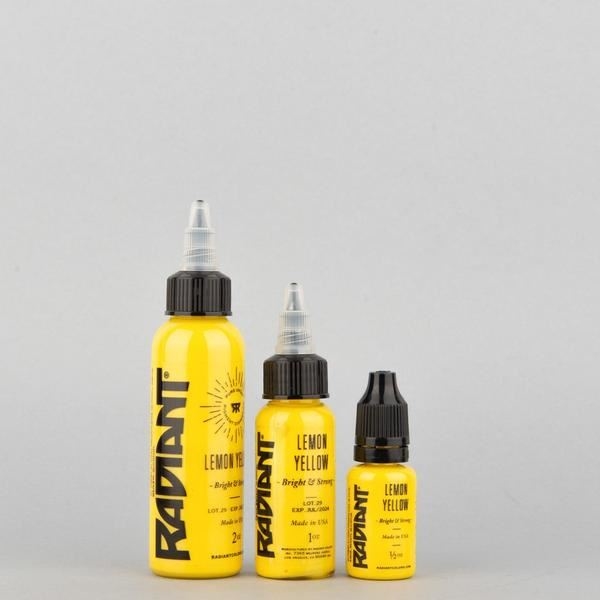 Radiant Lemon Yellow 1 oz - 30 ml Tattoo ink profesyonel dövmecilerin ...